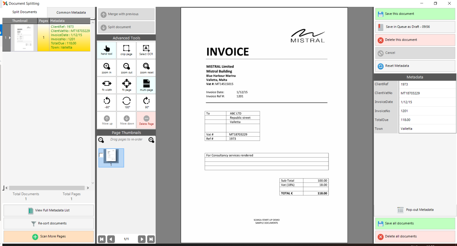 Scanning Individual Documents